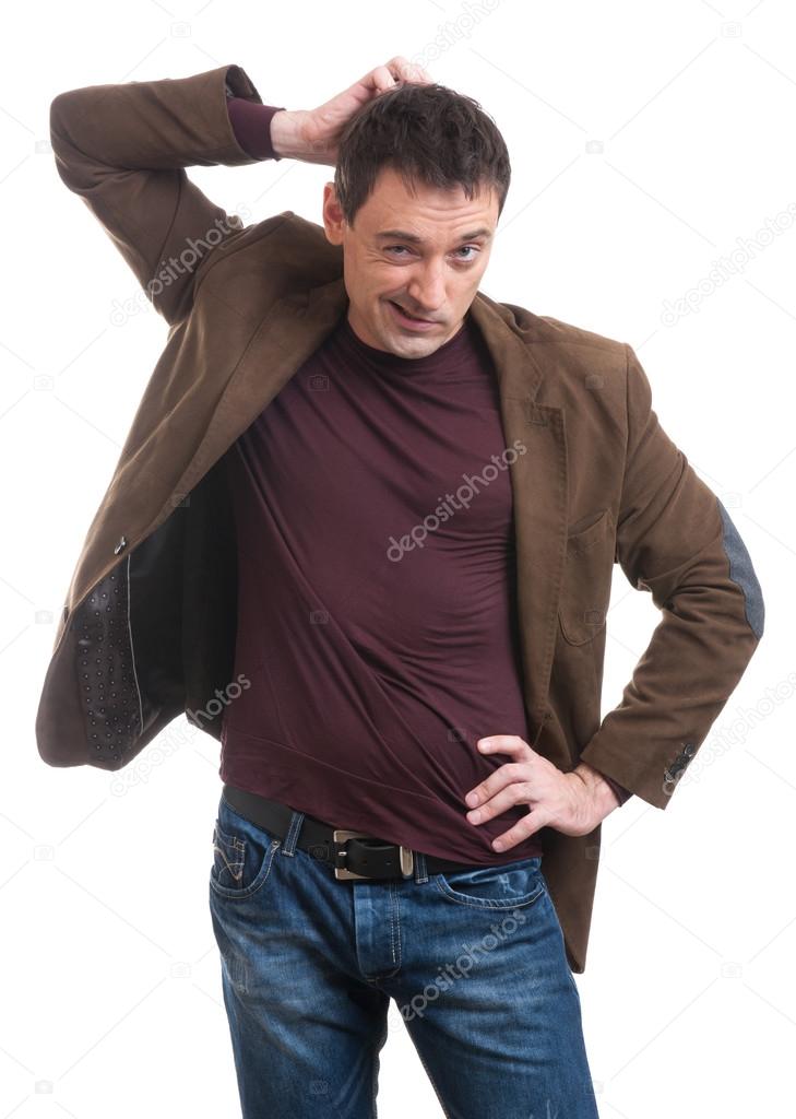Confused Man Scratching His Head Stock Photo by ©spaxiax 56061201