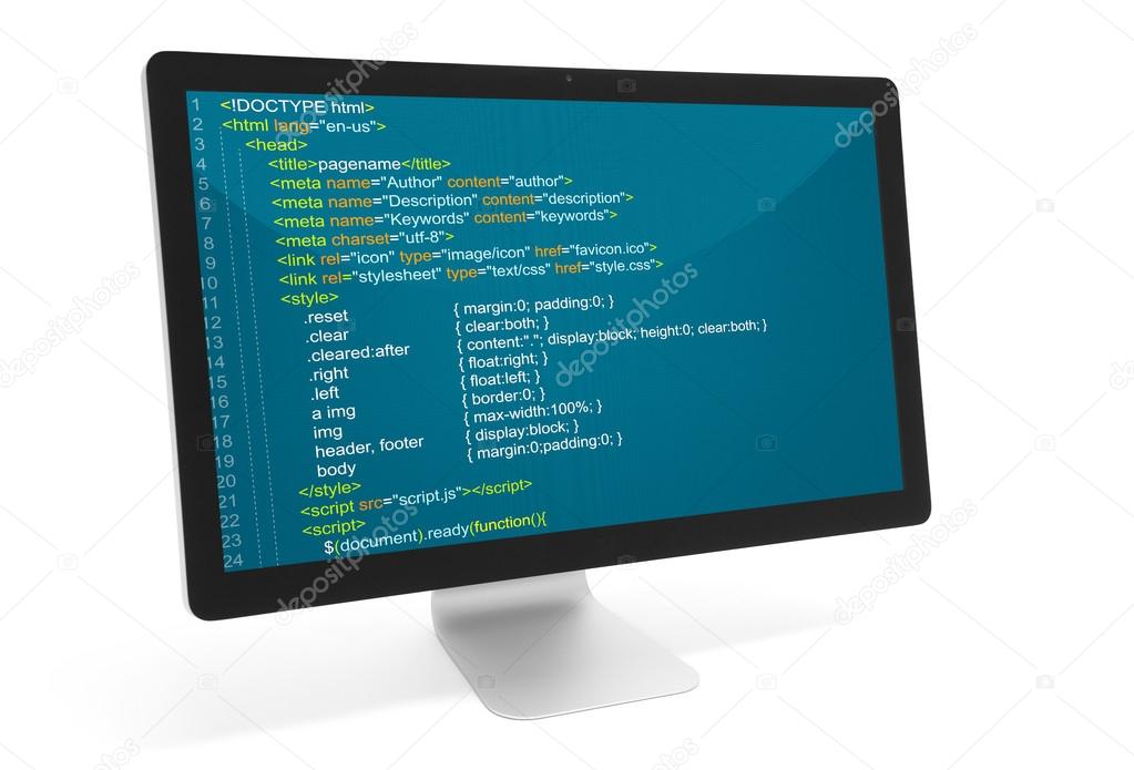 Program code on a monitor — Stock Photo © spaxiax #72132005