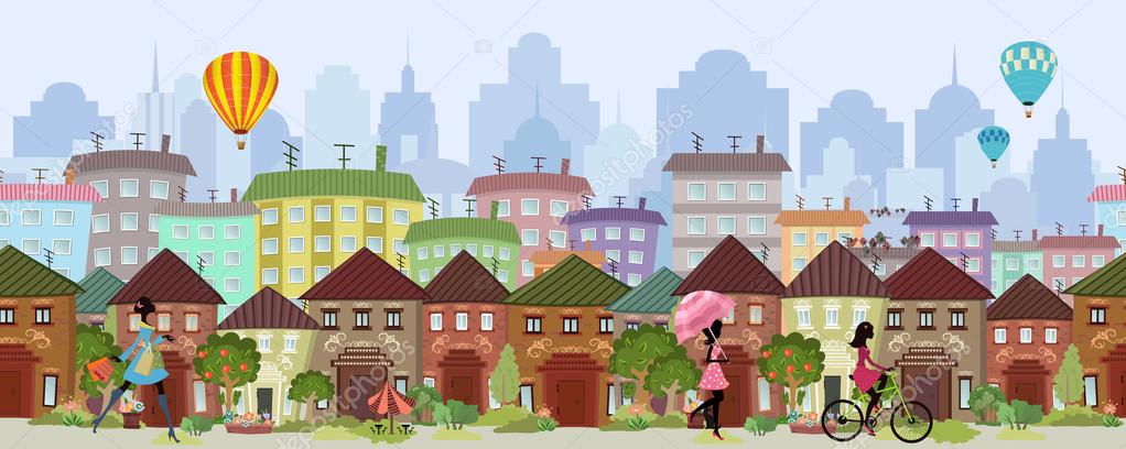 ᐈ Neighborhood stock icon, Royalty Free neighborhood street backgrounds ...