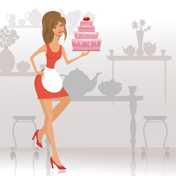 Woman cake Stock Vectors, Royalty Free Woman cake Illustrations ...
