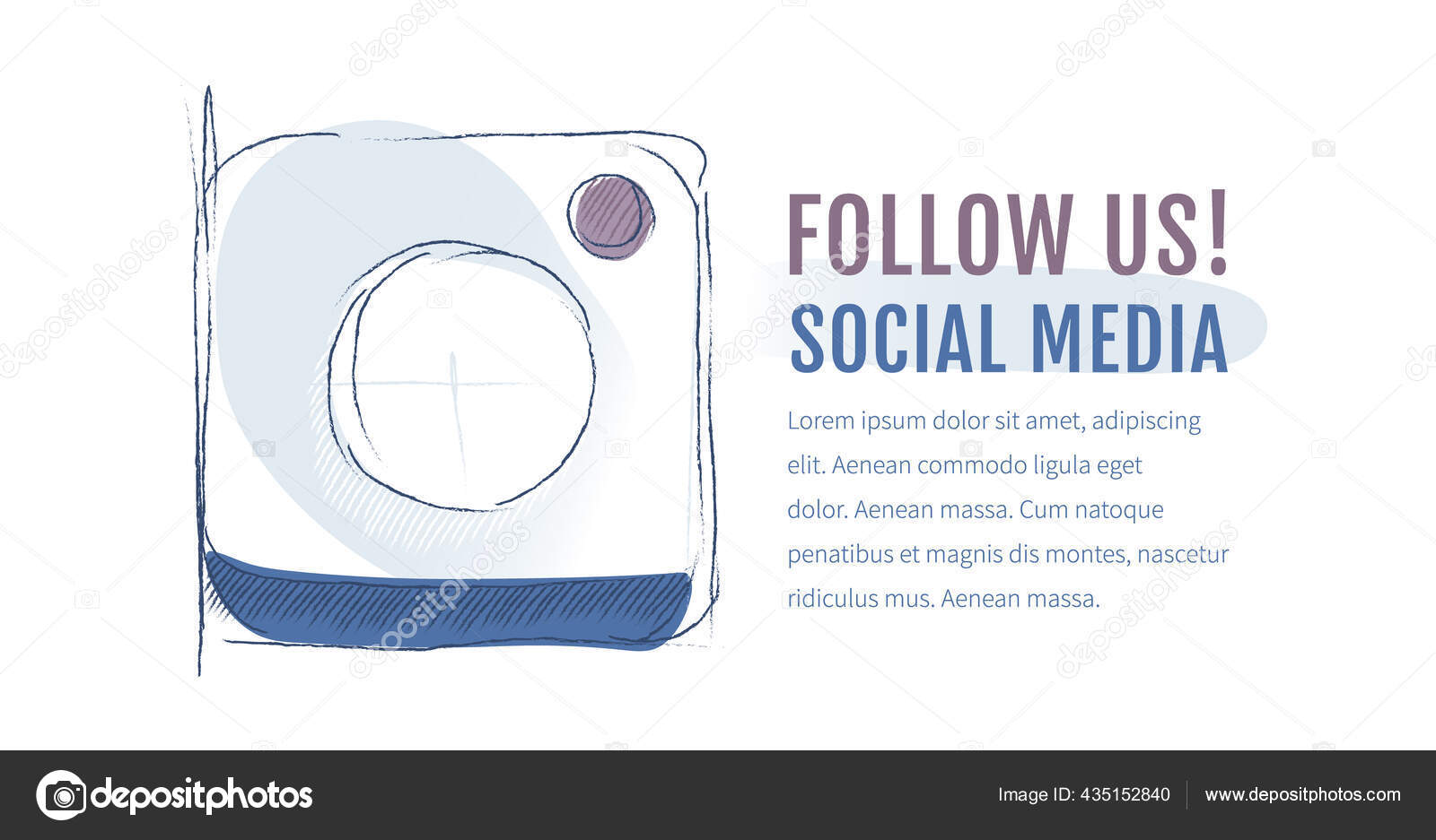 Social Media Line drawing of a video camera for video blogging Vector ...