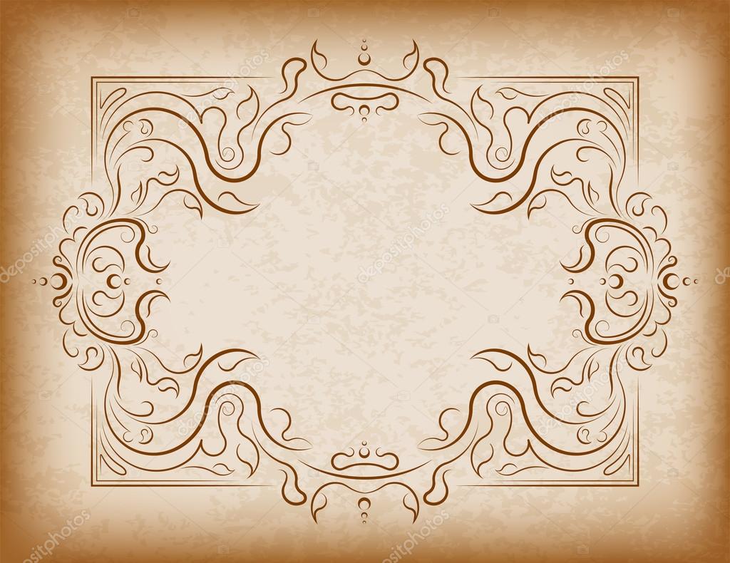 Vintage greeting card frame Stock Vector by ©antonshpak 114093398