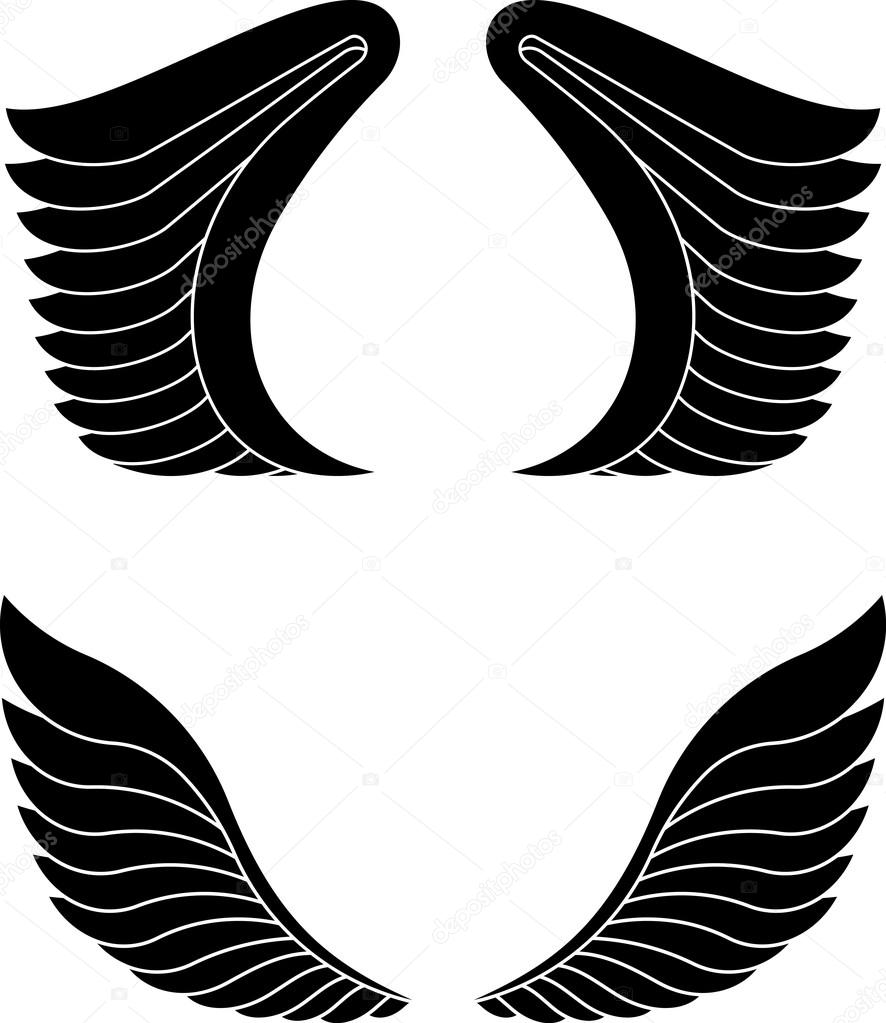Pairs of black wings Stock Vector Image by ©antonshpak #114094440