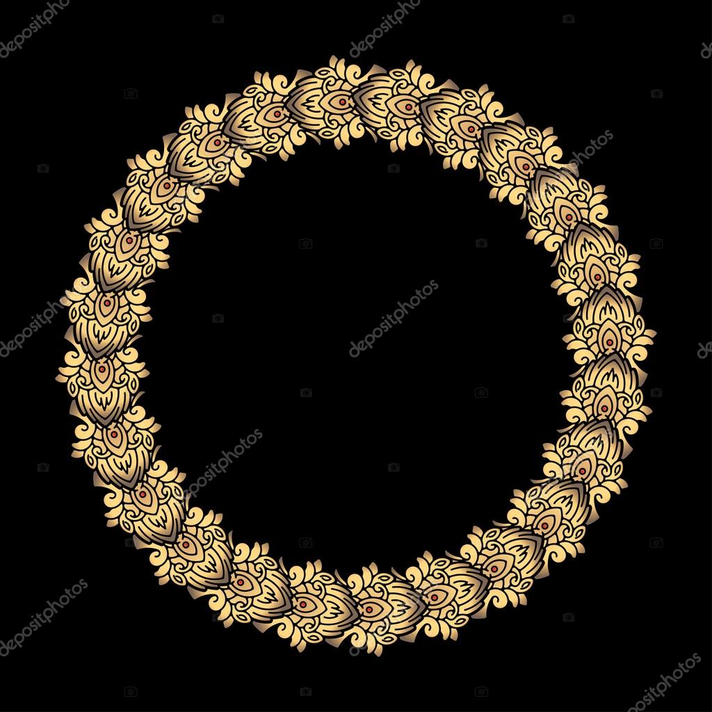 Round golden frame Stock Vector Image by ©antonshpak #117643168