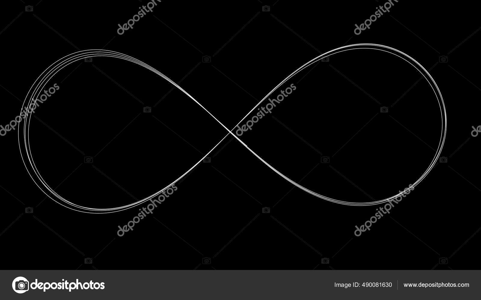 Animated Infinity Symbol Blue Glow Abstract Neon Glowing Infinity Black ...