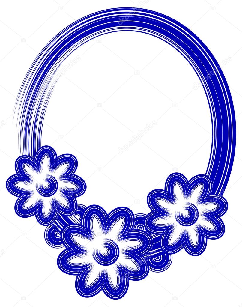 Blue oval frame Stock Vector Image by ©antonshpak #62275381