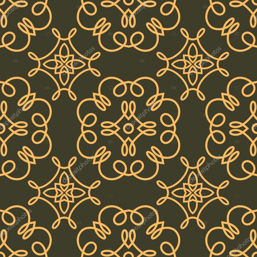 Rich decorated calligraphic seamless pattern — Stock Vector ...