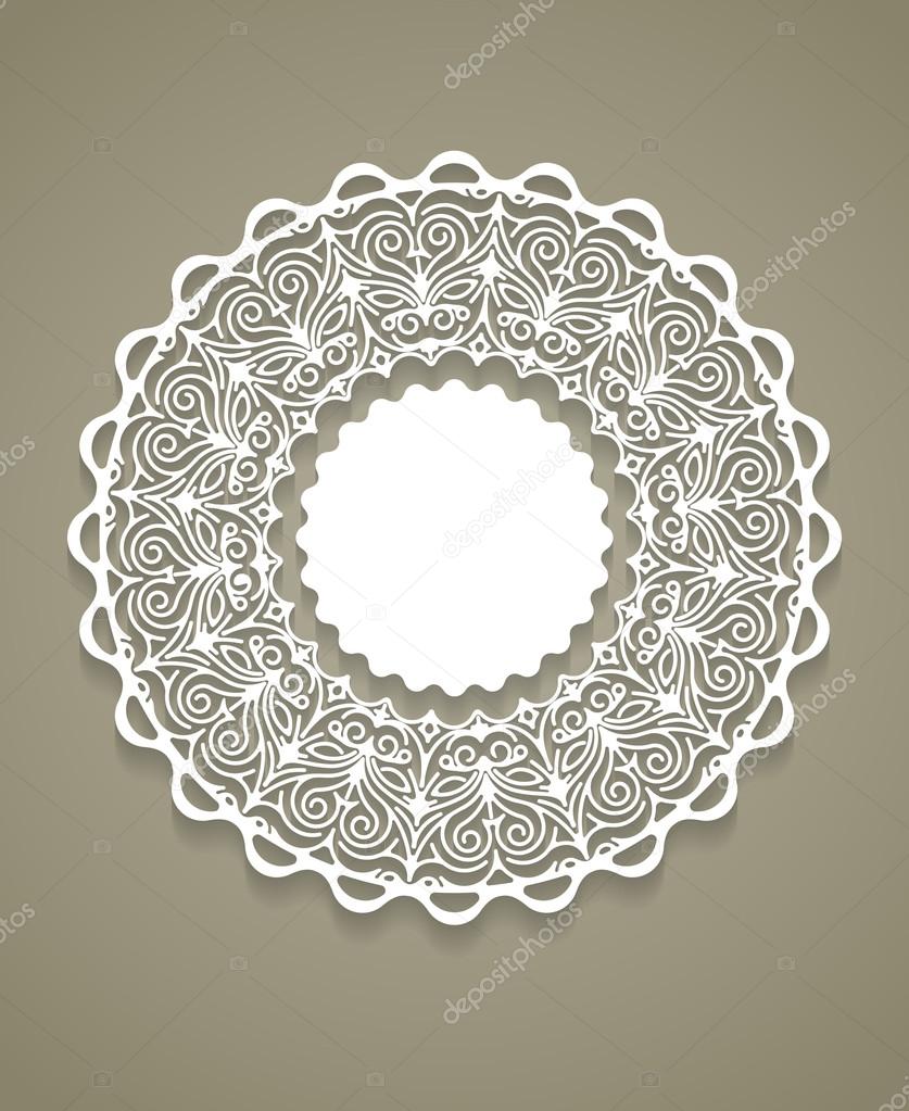 Adorno de encaje de círculo Vector de stock #72671265 de ©antonshpak