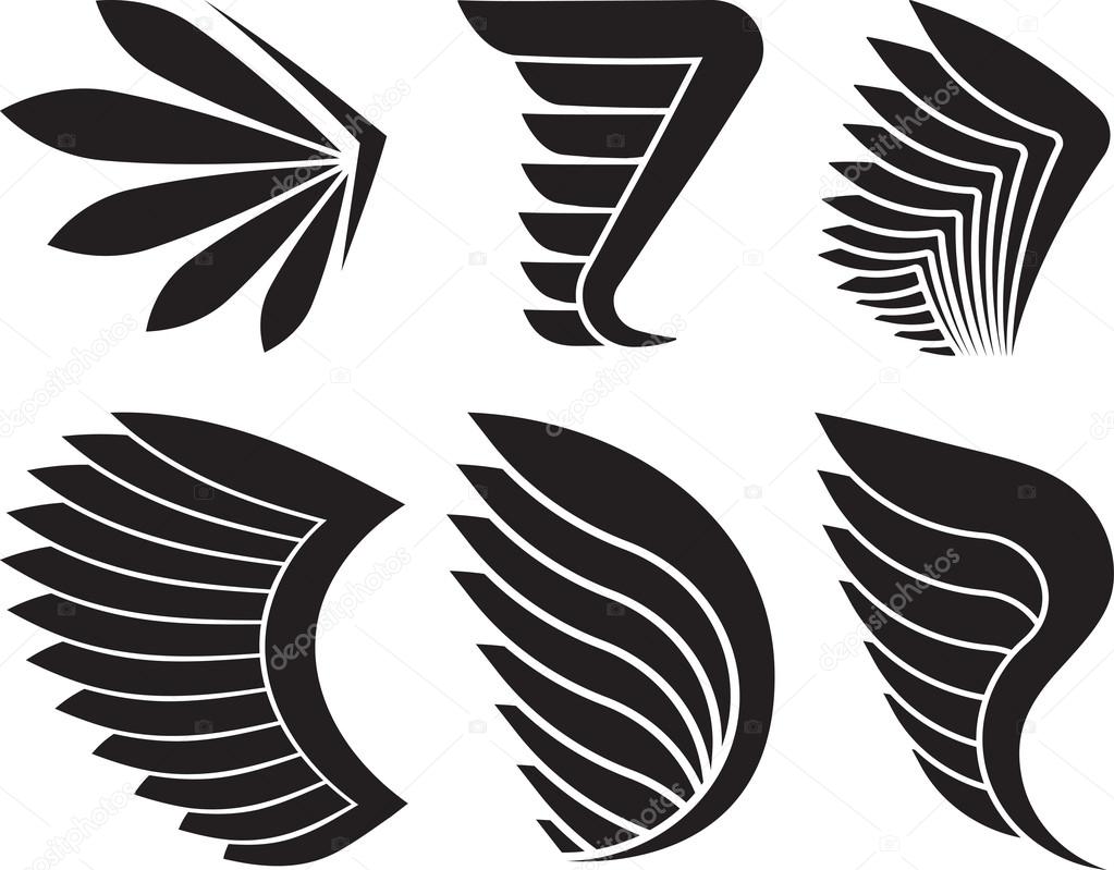Set of 6 wings. Stock Vector by ©antonshpak 79915132