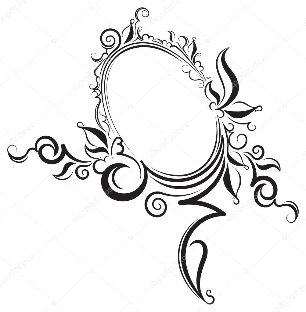 Antique Oval Frame Drawing