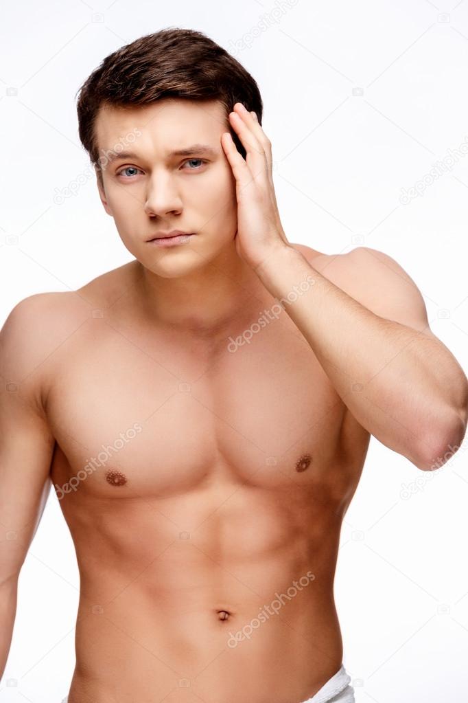 Handsome young man sniffing his armpit — Stock Photo © repinanatoly ... Handsome young man sniffing his armpit — Stock Photo © repinanatoly ...