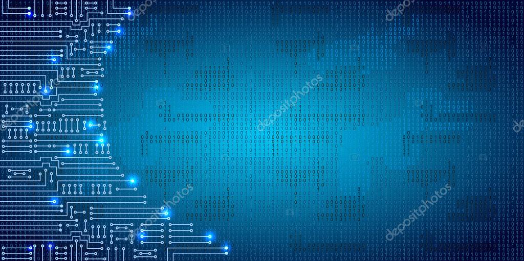 Electronic circuit and binary code Stock Vector Image by ©Marisha ...