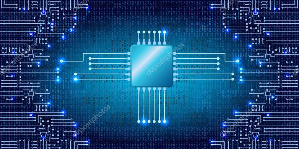 Electronic circuit and binary code Stock Vector Image by ©Marisha ...