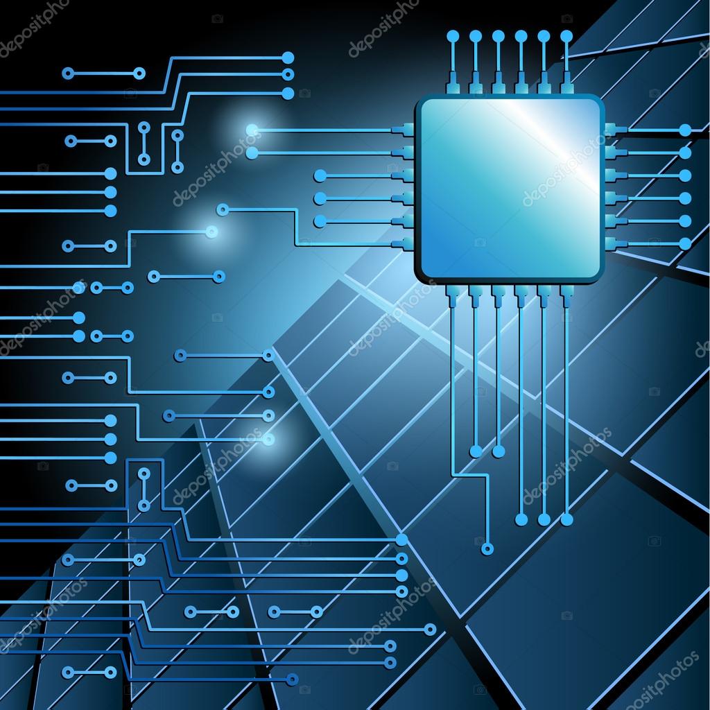 Dibujo moderno circuito electrónico Vector de stock #54875649 de ©Marisha