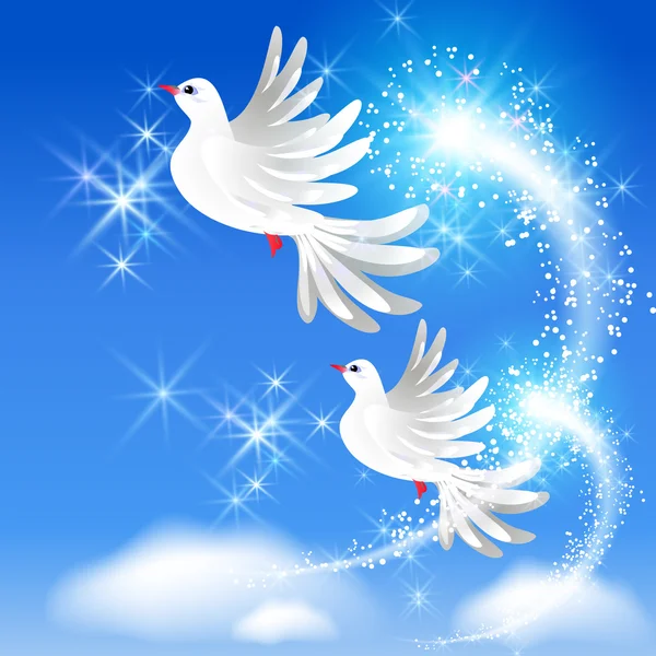 Two doves, Royalty-free Two doves Vector Images & Drawings | Depositphotos®