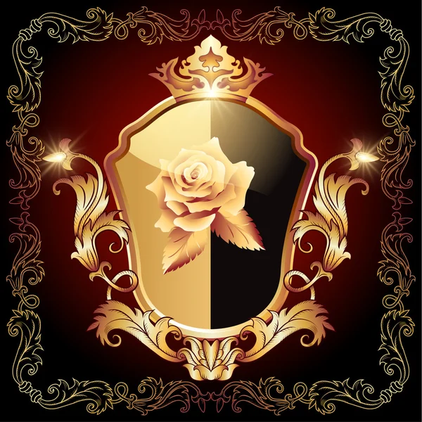 Golden rose Vector Images | Depositphotos