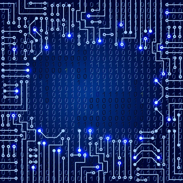 Drawing modern electronic circuit - Stock Image - Everypixel