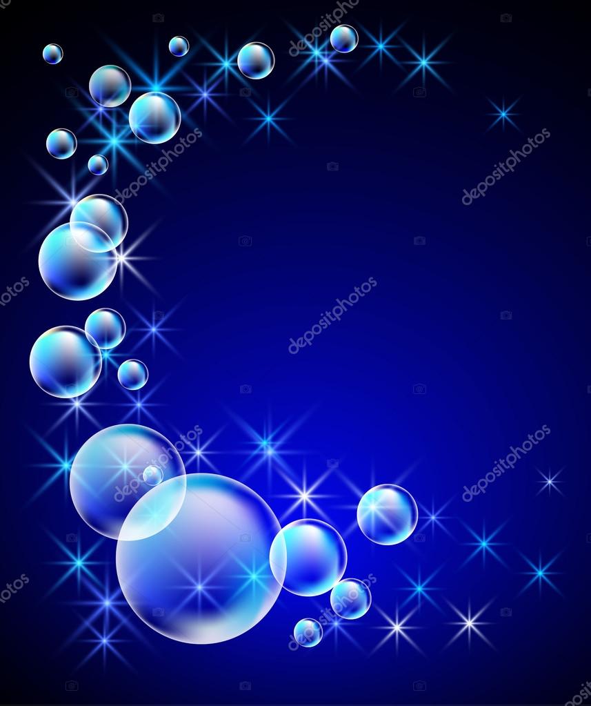 Glowing background with bubbles and stars Stock Vector by ©Marisha 84620062