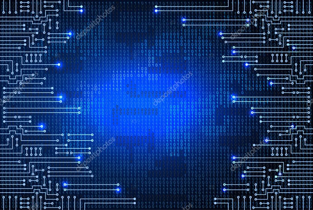 Electronic circuit and binary code Stock Vector Image by ©Marisha #88120918