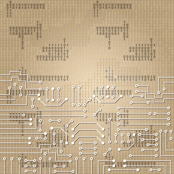 Electronic Circuit And Binary Code Stock Vector Image By ©marisha 90168698