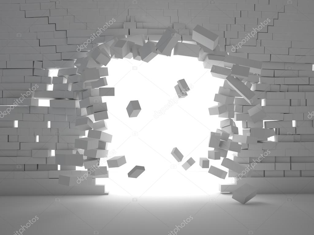Brick explosion Stock Photo by ©jukai5 74769143