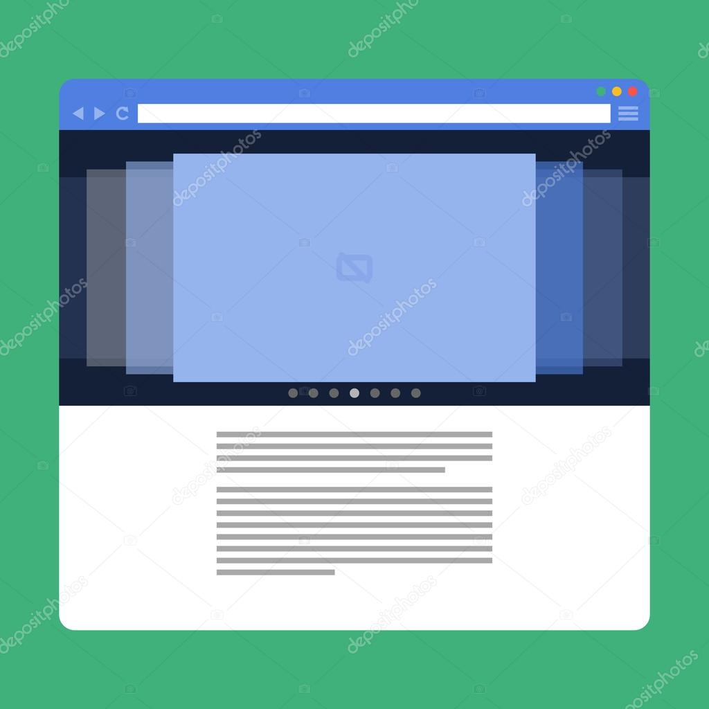 Flat browser window with photo slideshow Stock Vector Image by ©Greeek ...