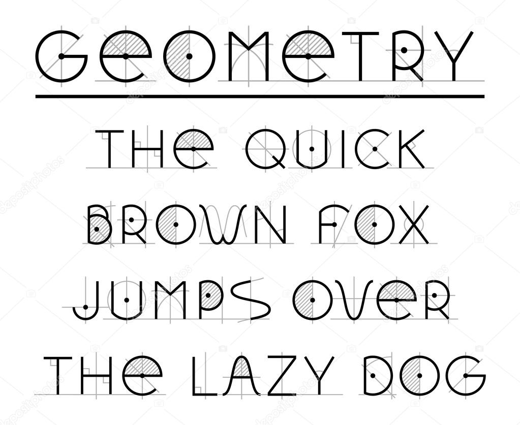 Geometric Retro font Stock Vector by ©Greeek 92040926