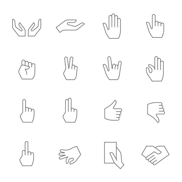 Hand icon set — Stock Vector © jacartoon #68220097