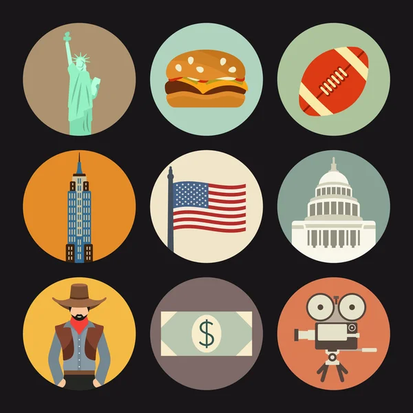 Usa icons Vector Art Stock Images | Depositphotos