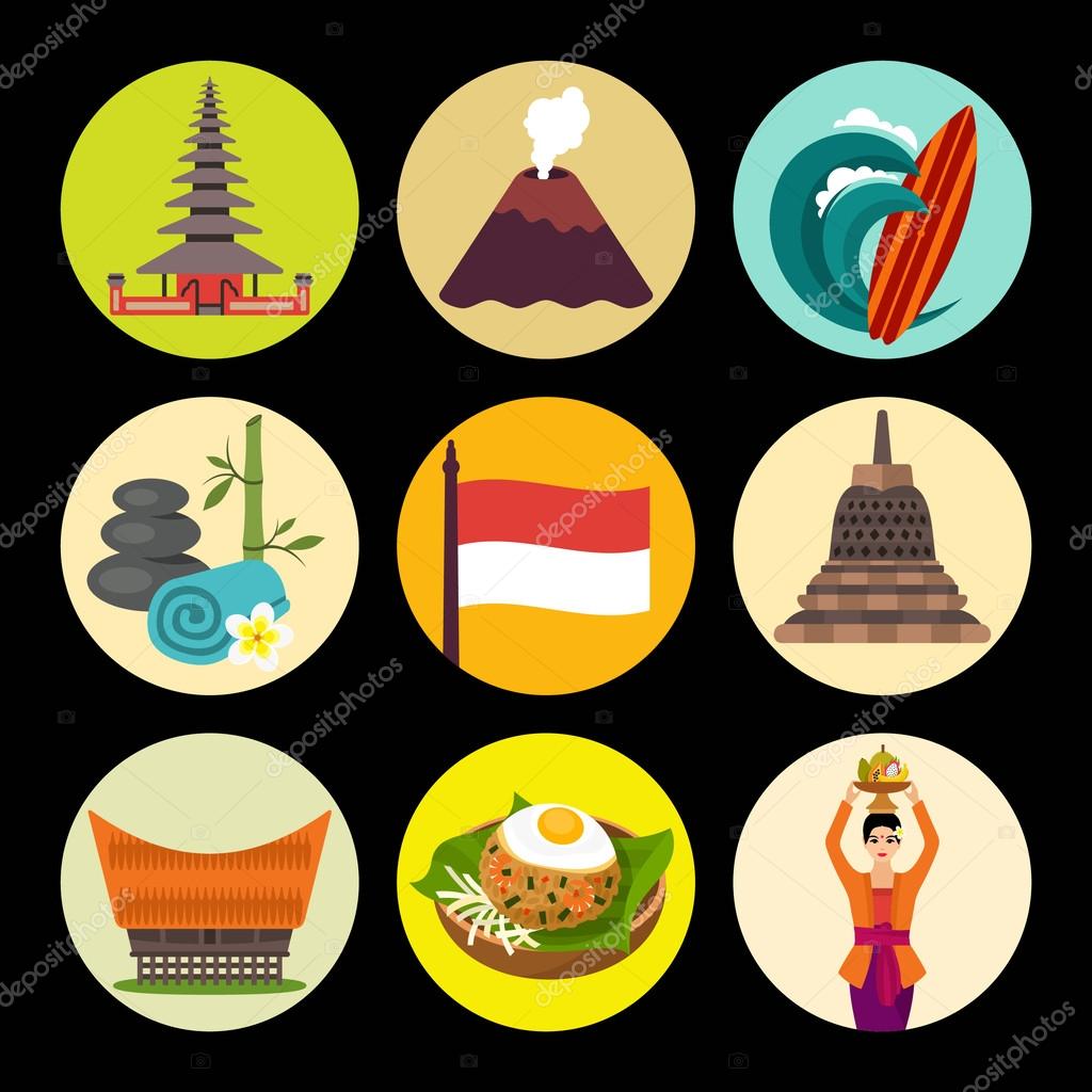 Indonesia icons Stock Vector Image by ©missbobbit #61683883