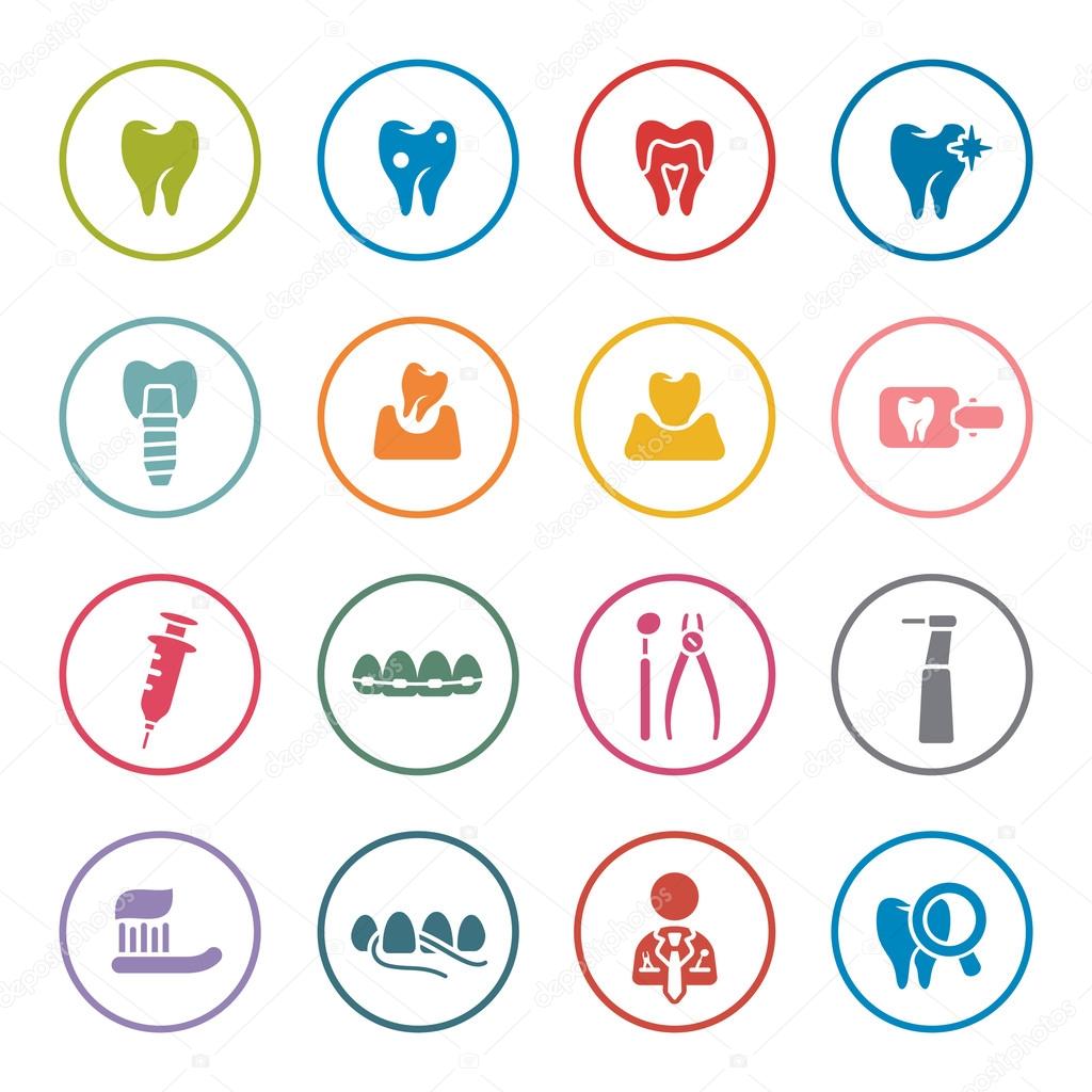 Dental icon set — Stock Vector © missbobbit #61879409