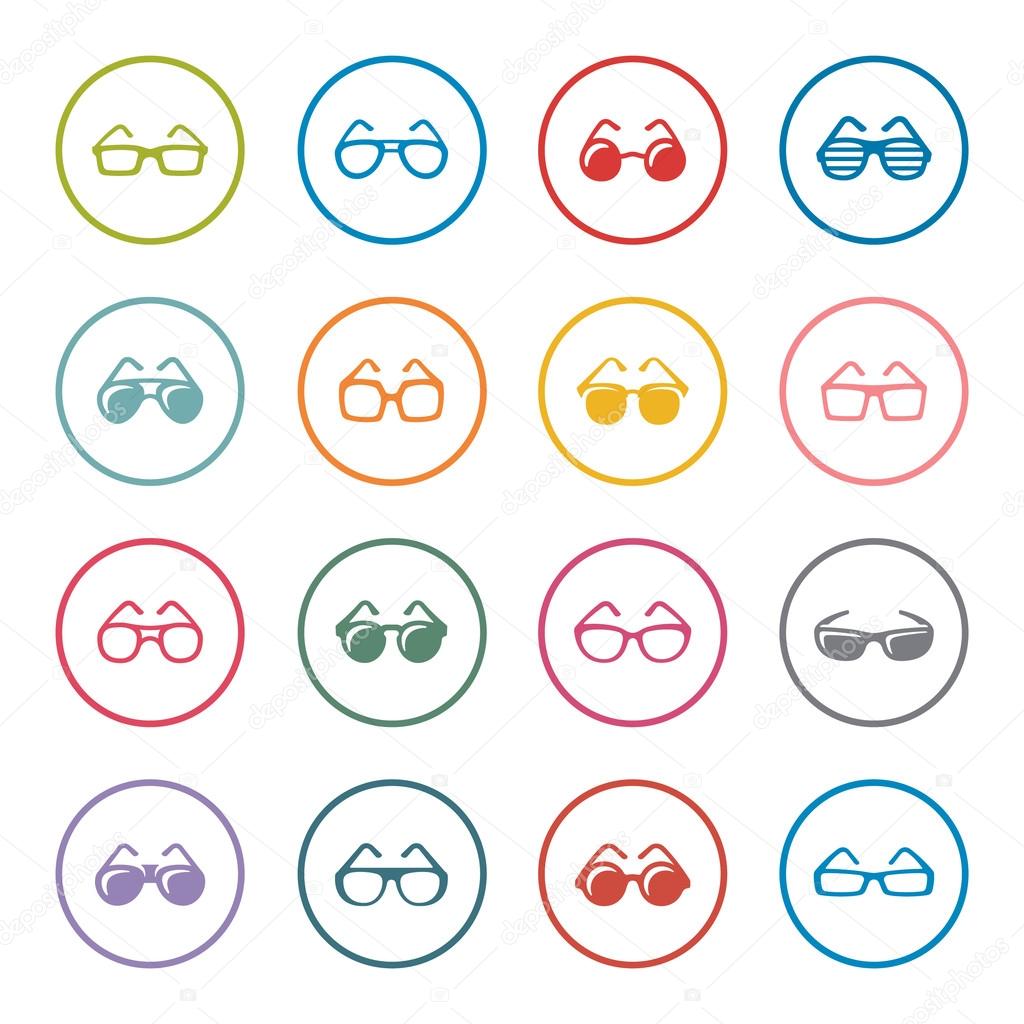 Eye glasses icon set Stock Vector Image by ©missbobbit #61879889