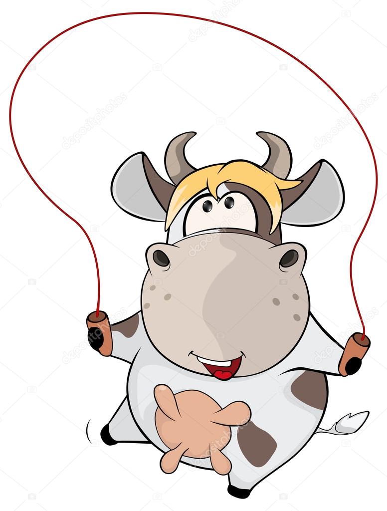 Jumping Cow Vector