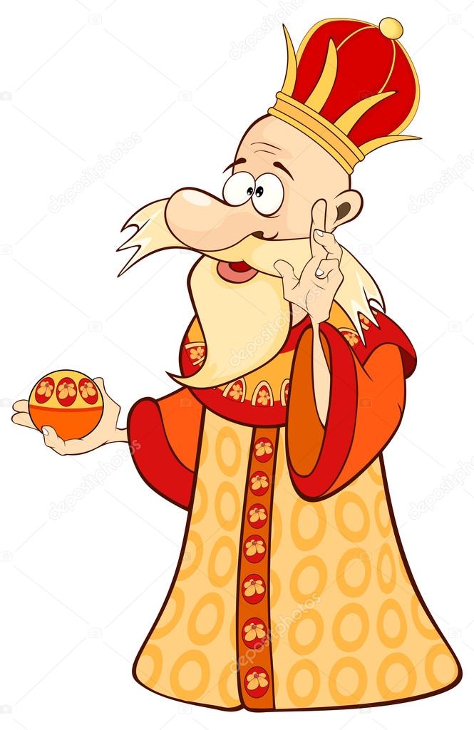 Dibujos animados ilustración de un rey. 2023
