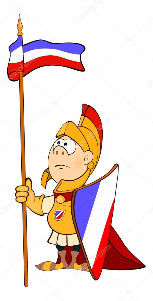 Ilustración de un knigh de dibujos animados 2024