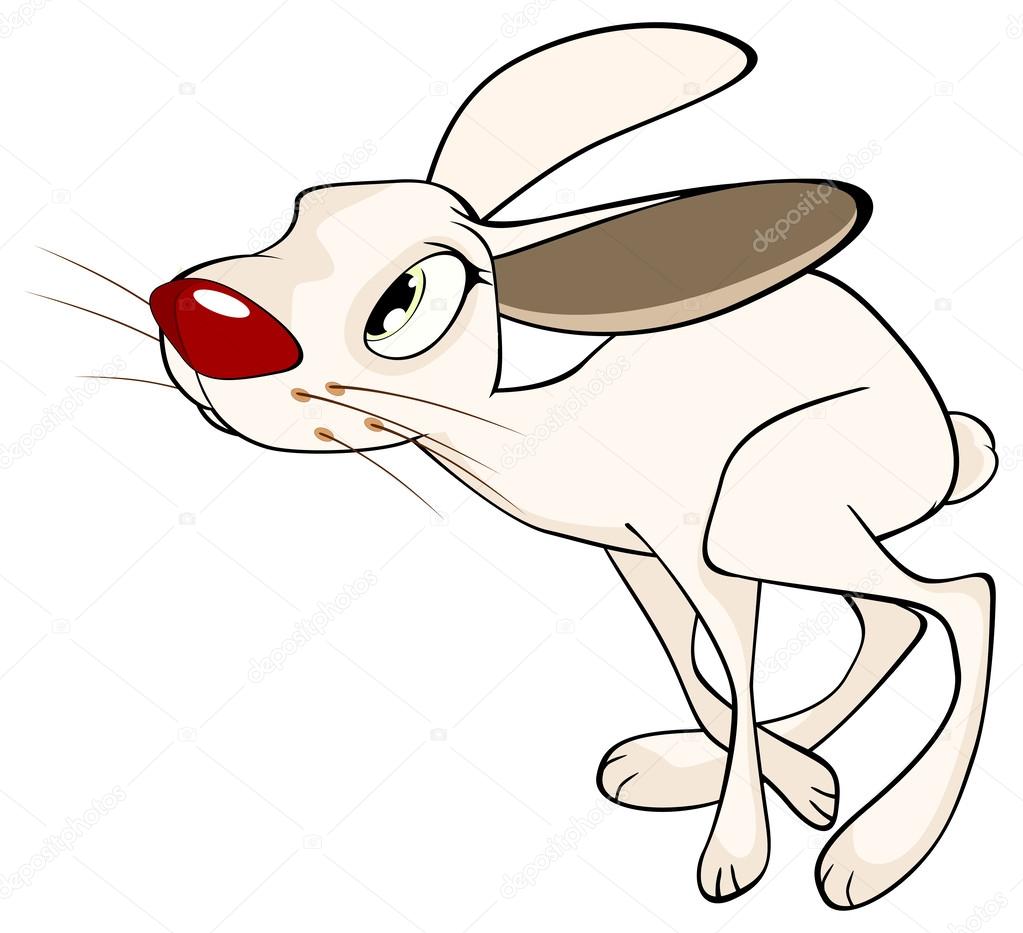 Conejo blanco de dibujos animados Vector de stock #63300891 de ©liusaart