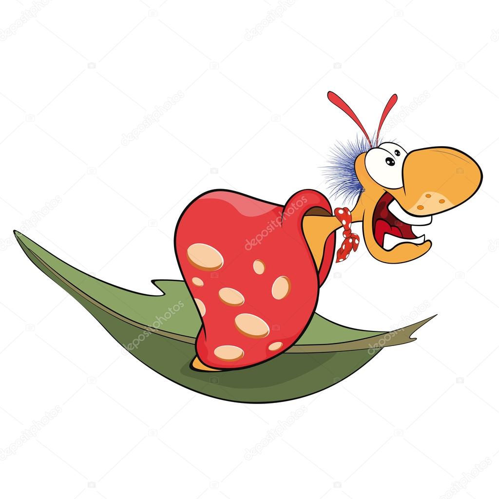 Cartoon Malicious snail. Stock Vector Image by ©liusaart #73643947