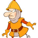 Cartoon cute detective investigate with brown coat and eye glass Stock ...