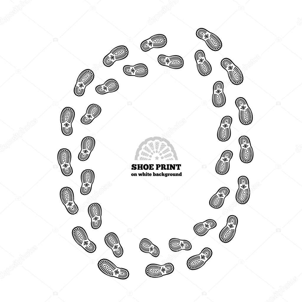 Shoe print on white Stock Vector Image by ©mpavlov #106178076