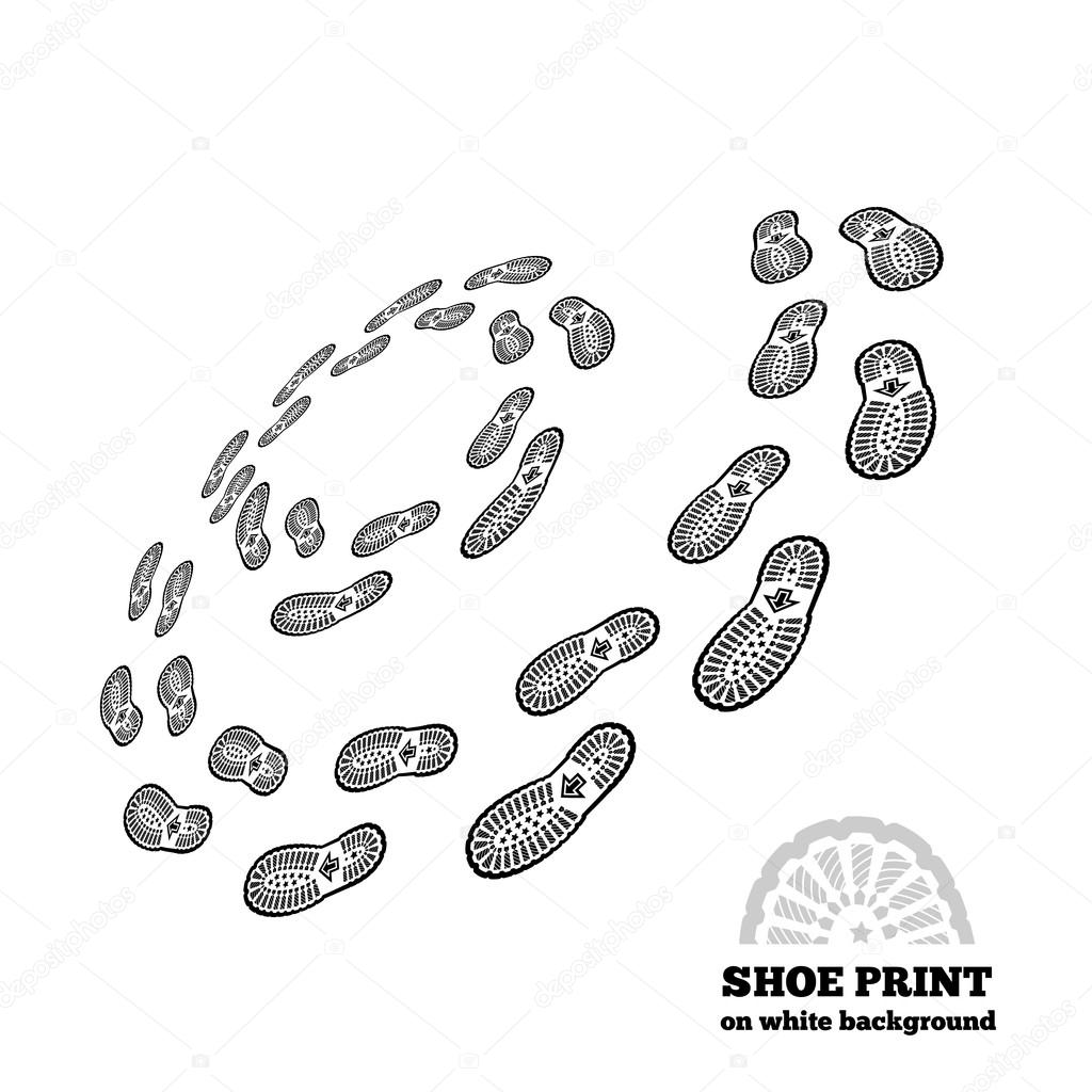 Shoe print on white Stock Vector Image by ©mpavlov #106180598