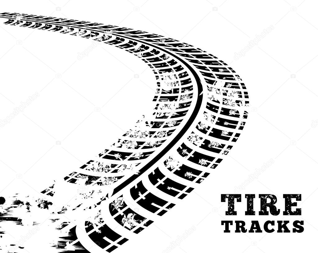 Simple Tire Tracks Clipart
