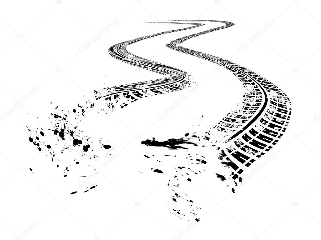 Tractor Tire Track Vector