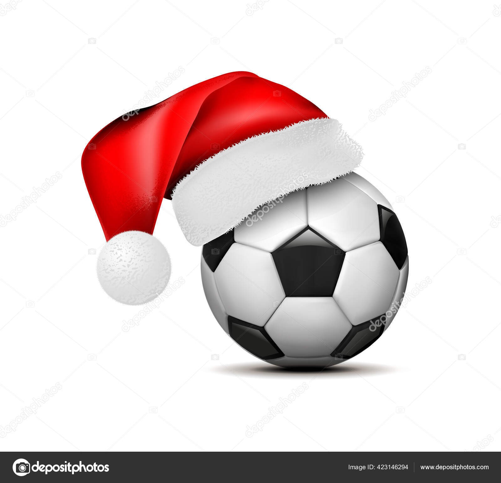 Santa Playing Football Clipart