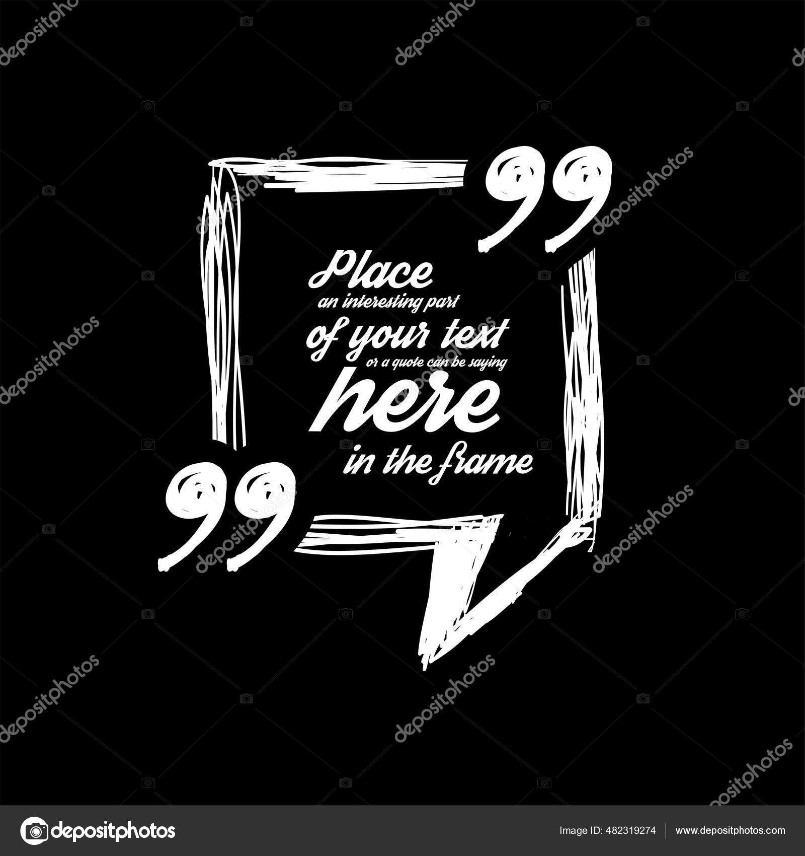 Menggambar Tanda Petik Kosong Ilustrasi Vektor Pada Latar Belakang ...