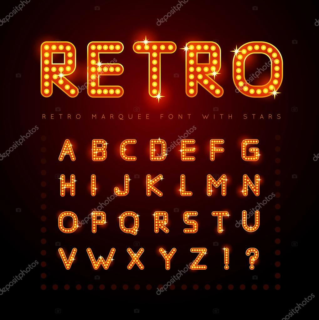 Retro font Stock Vector by ©mpavlov 54614741