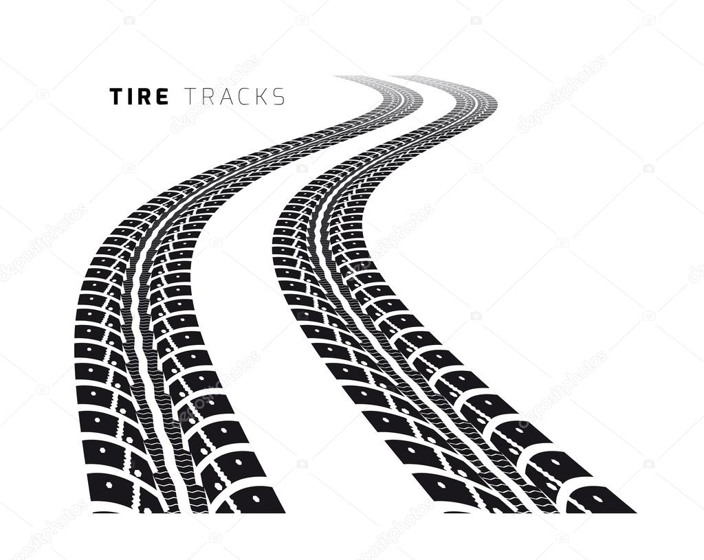 Tractor Tire Track Vector