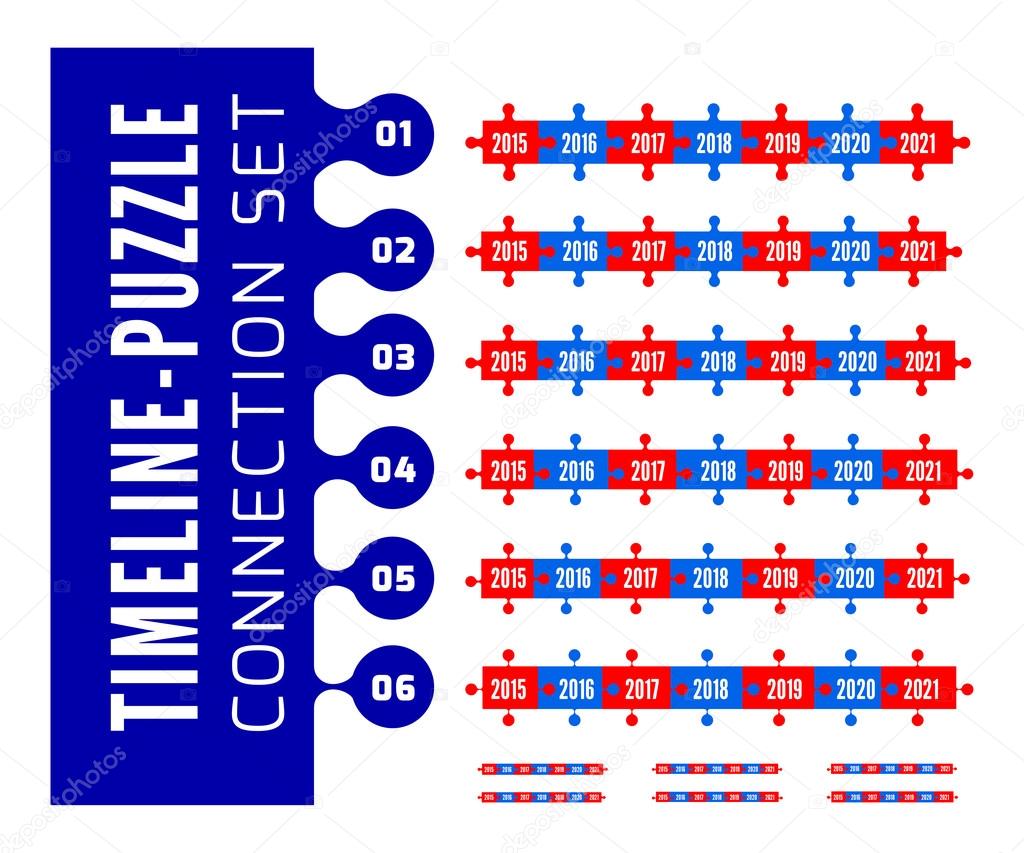 Timeline puzzle connection set Stock Vector Image by ©mpavlov #64626009