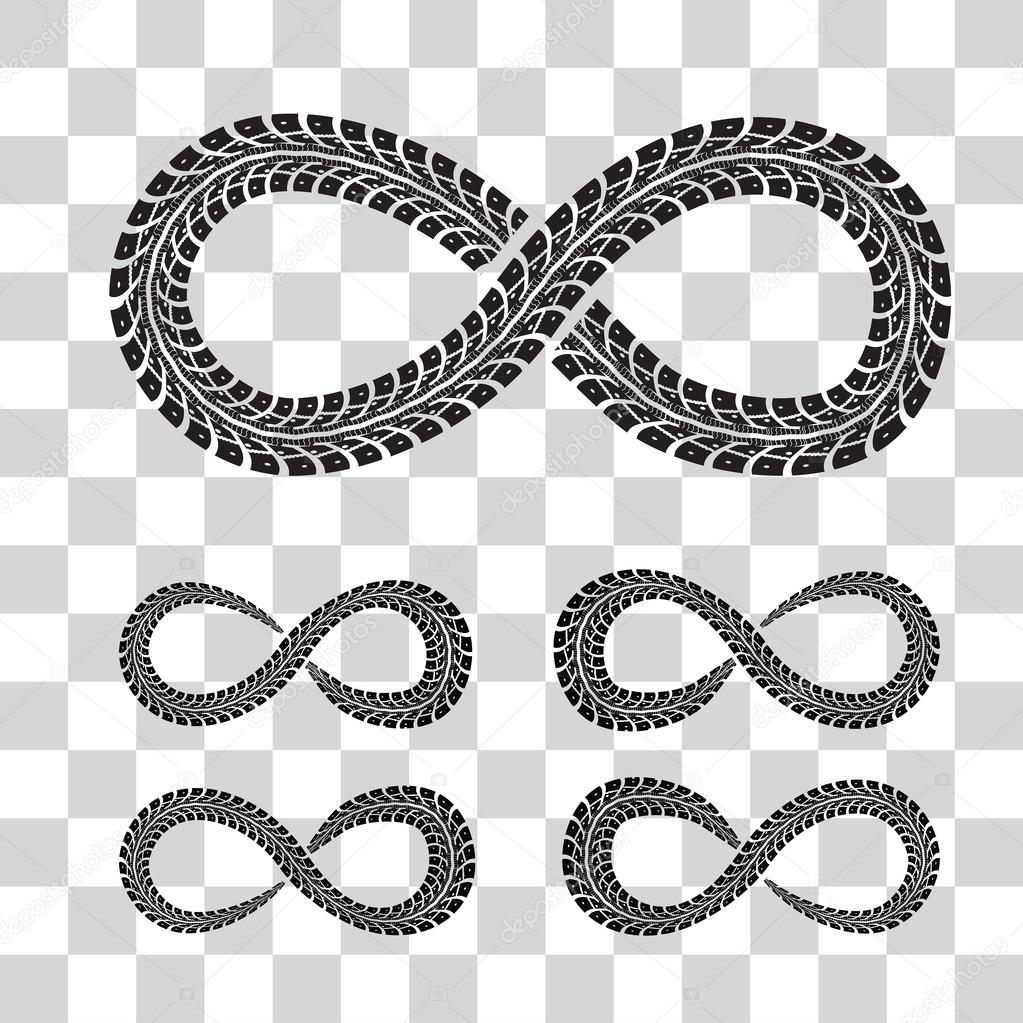 Tire Tracks in Infinity Form Stock Vector Image by ©mpavlov #96628066