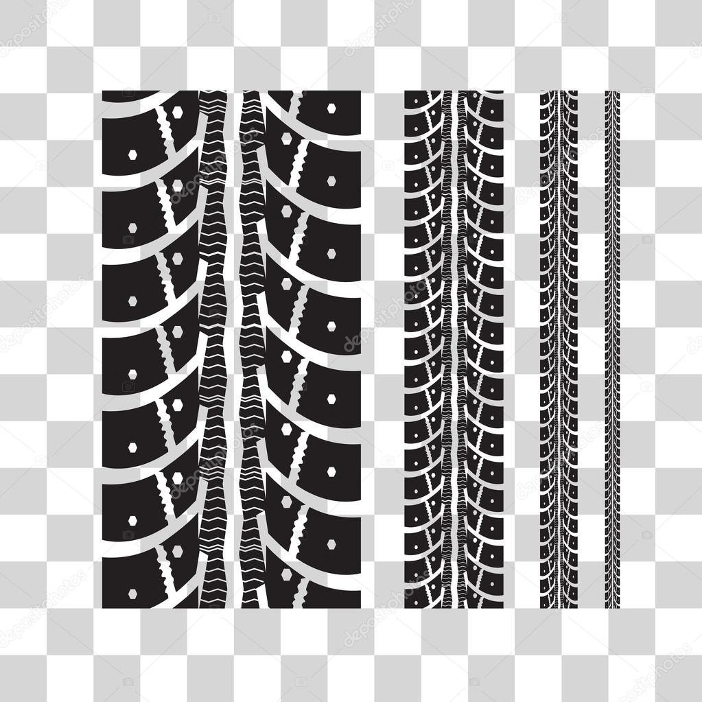 Simple Tire Tracks Clipart