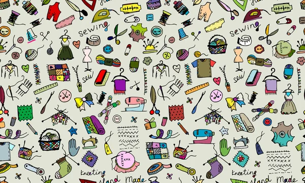 Sewing, seamless pattern for your design ⬇ Vector Image by © Kudryashka ...